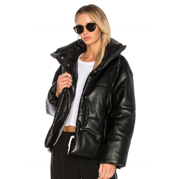 Nanushka Hide Vegan Puffer Black Size XS Worn Once